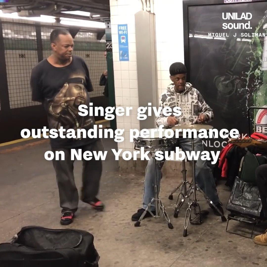 NY Subway Singer Gives Outstanding Performance