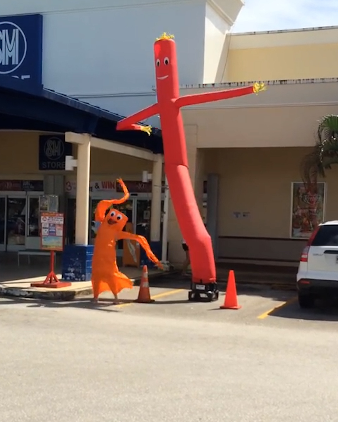 Practising my inflatable tube man moves