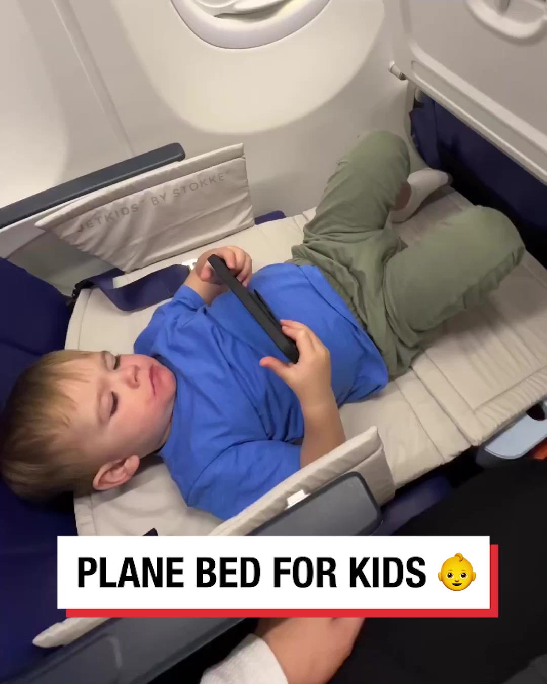 Plane bed is a game changer for travelling with kids