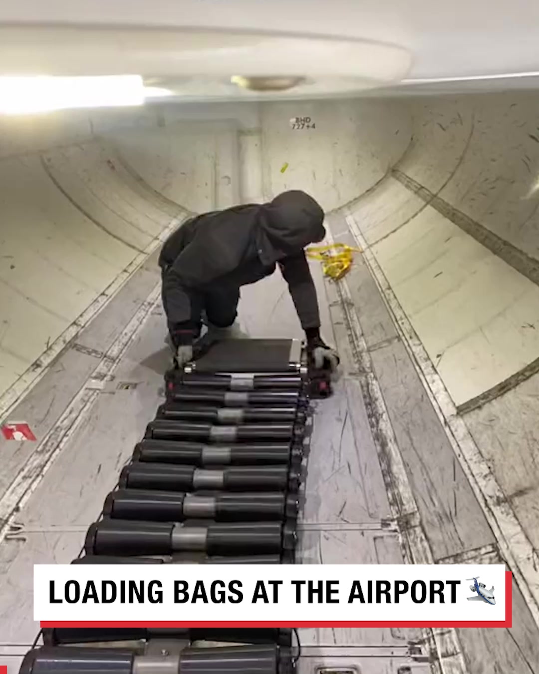 Loading bags at the airport