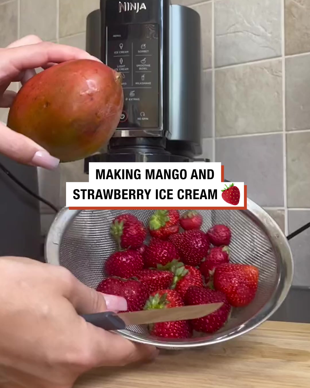 LADbible Video hub - Making strawberry and mango ice cream at home 🍓🥭