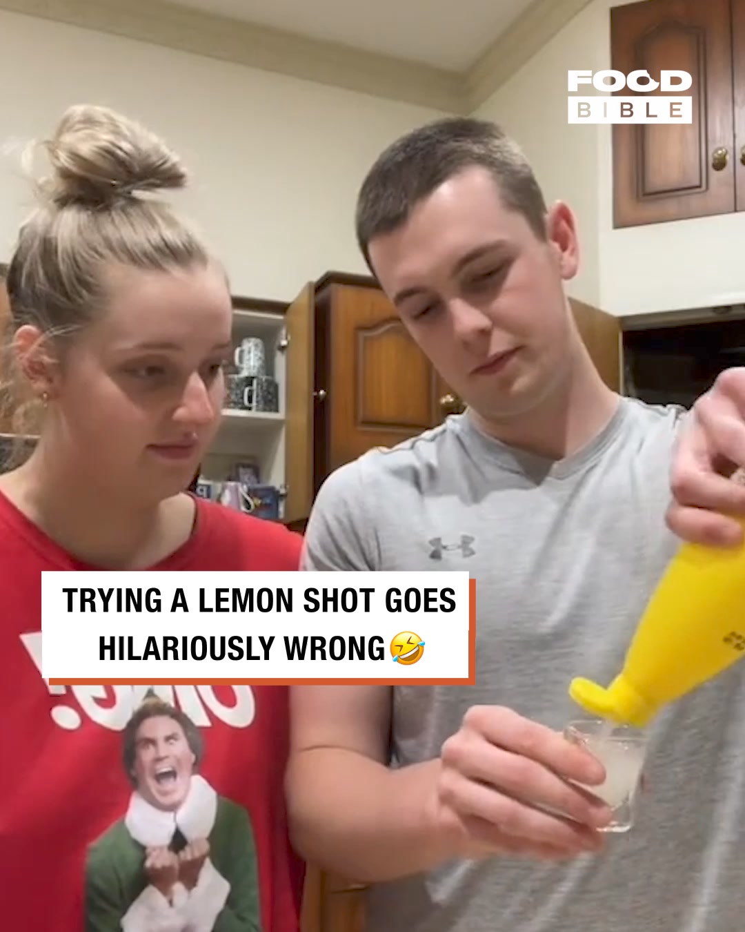 Girl's hilarious reaction to trying a lemon shot 🤣💦