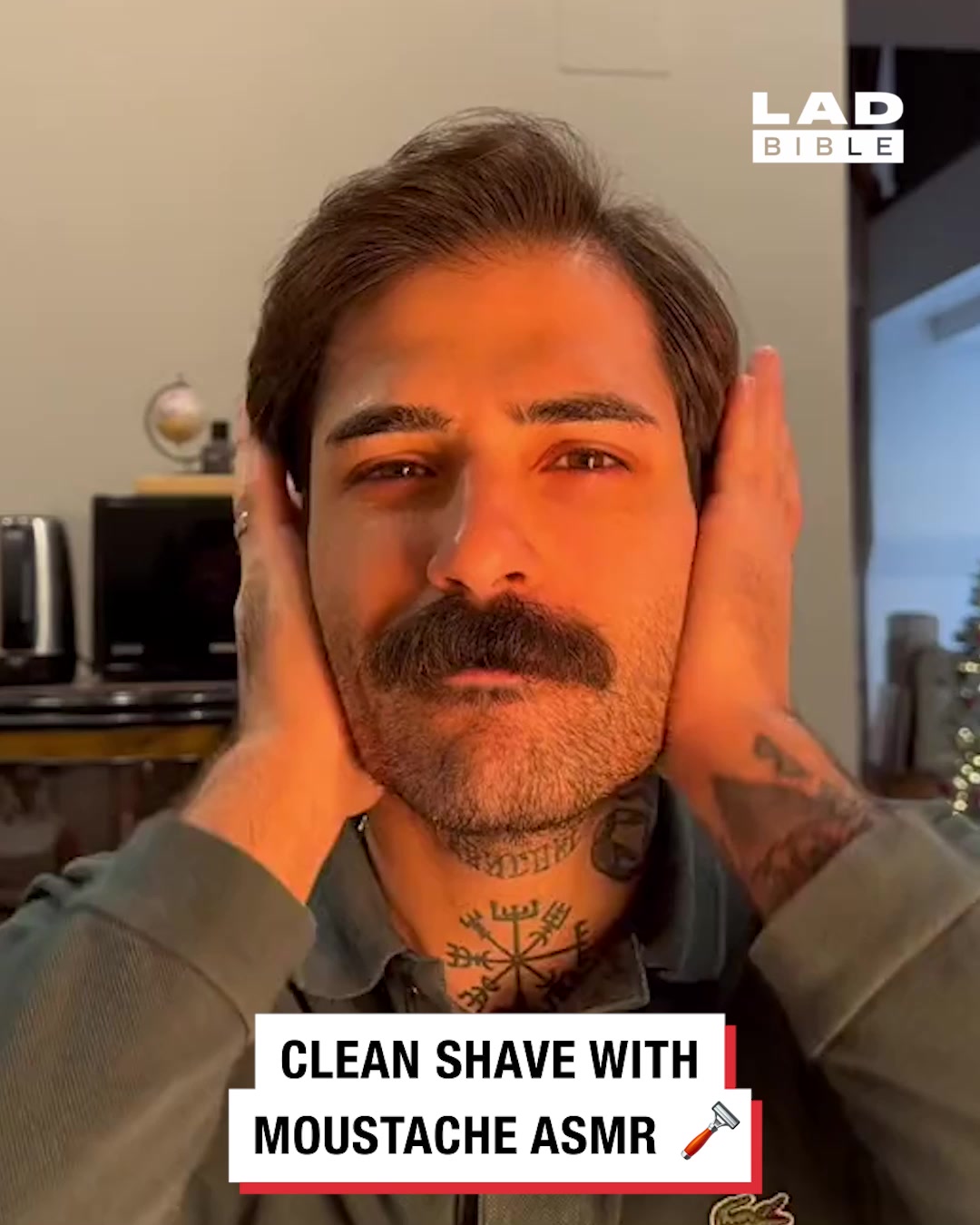 LADbible Video hub - Clean shave with moustache