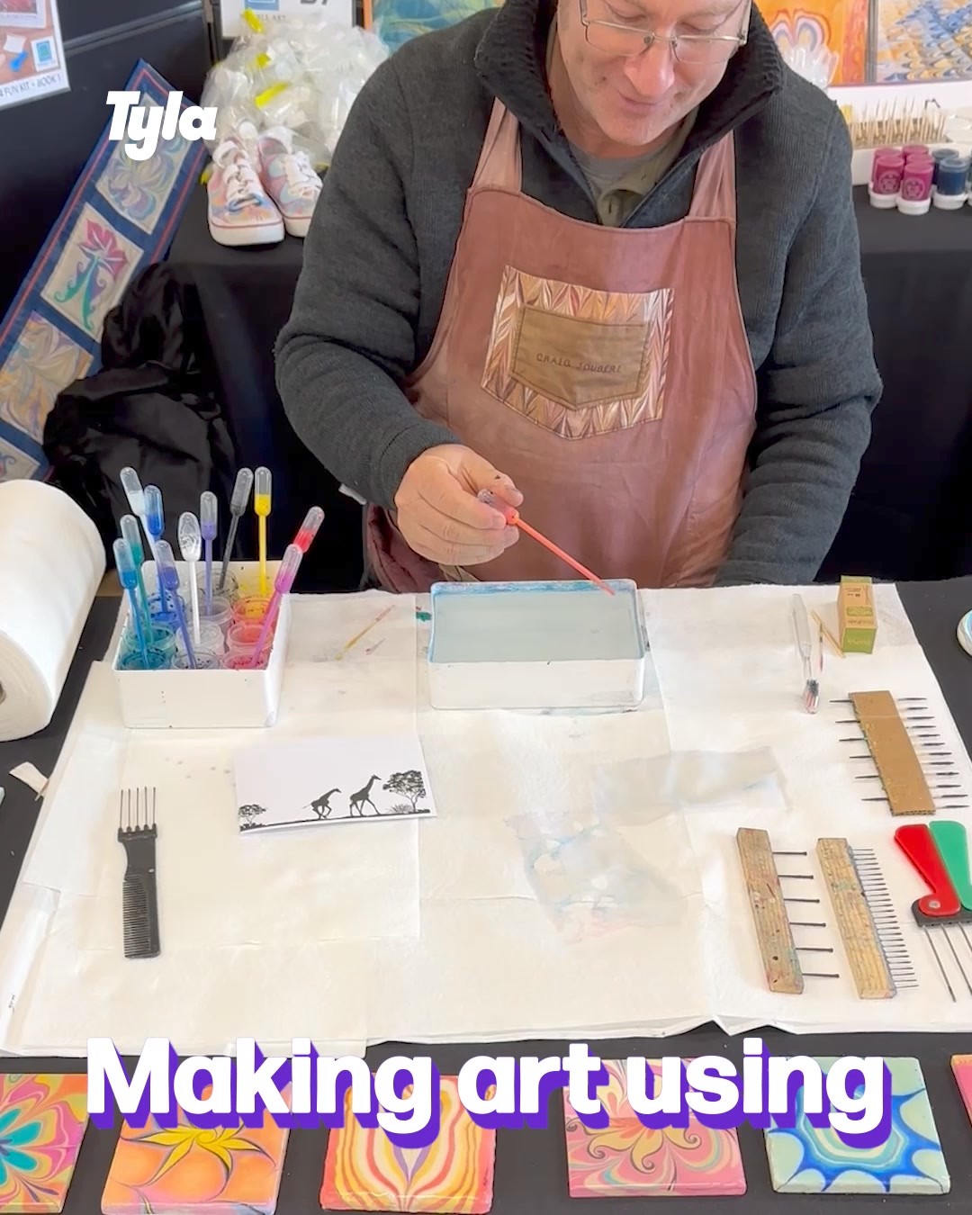 LADbible Video hub - Floating paint art